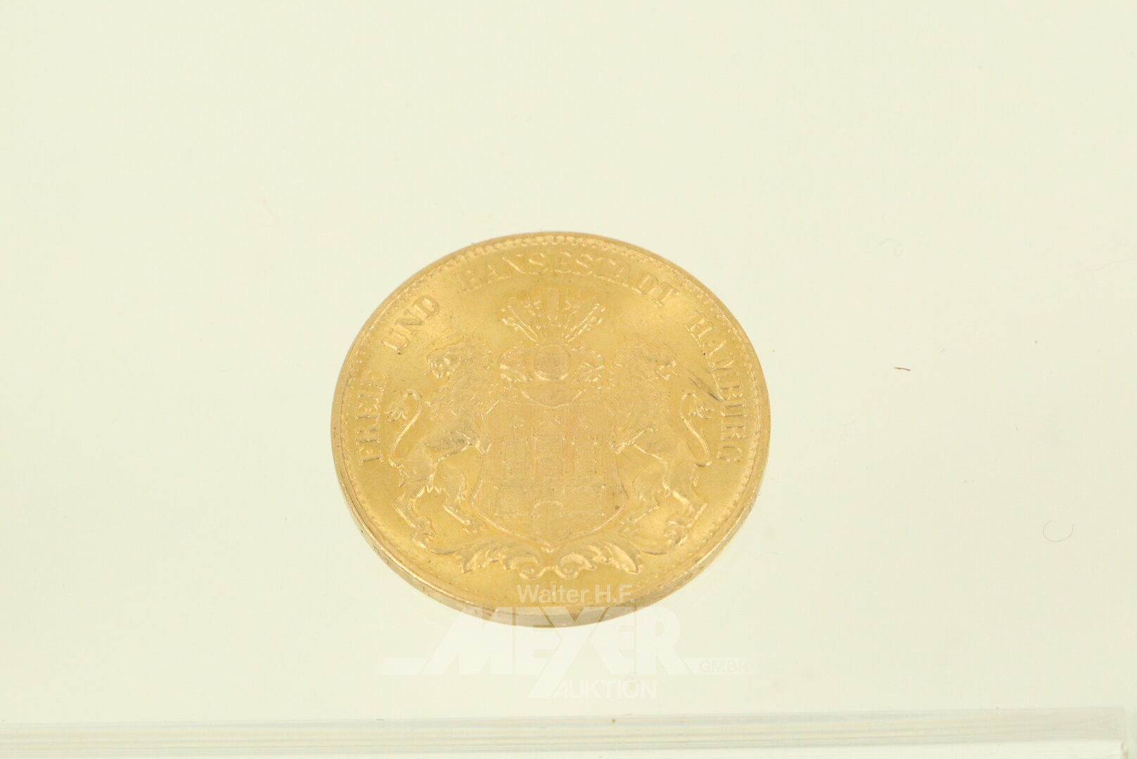 Goldmünze "20 Mark Dt. Reich, Freie und Hansestadt Hamburg 1910 ...
