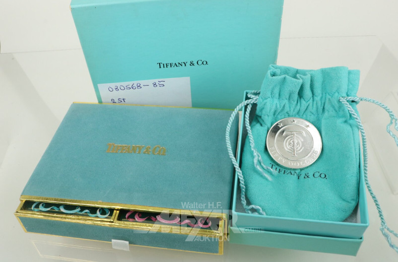 2 Tiffany-Schachteln mit Spielkarten sowie 1 Tiffany-Dollar | Varia ...